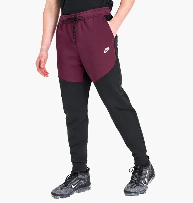 ᐉ Штани чоловічі Nike Tech Fleece Taped Jogger Pants Bordo/Black Cu4495 ...